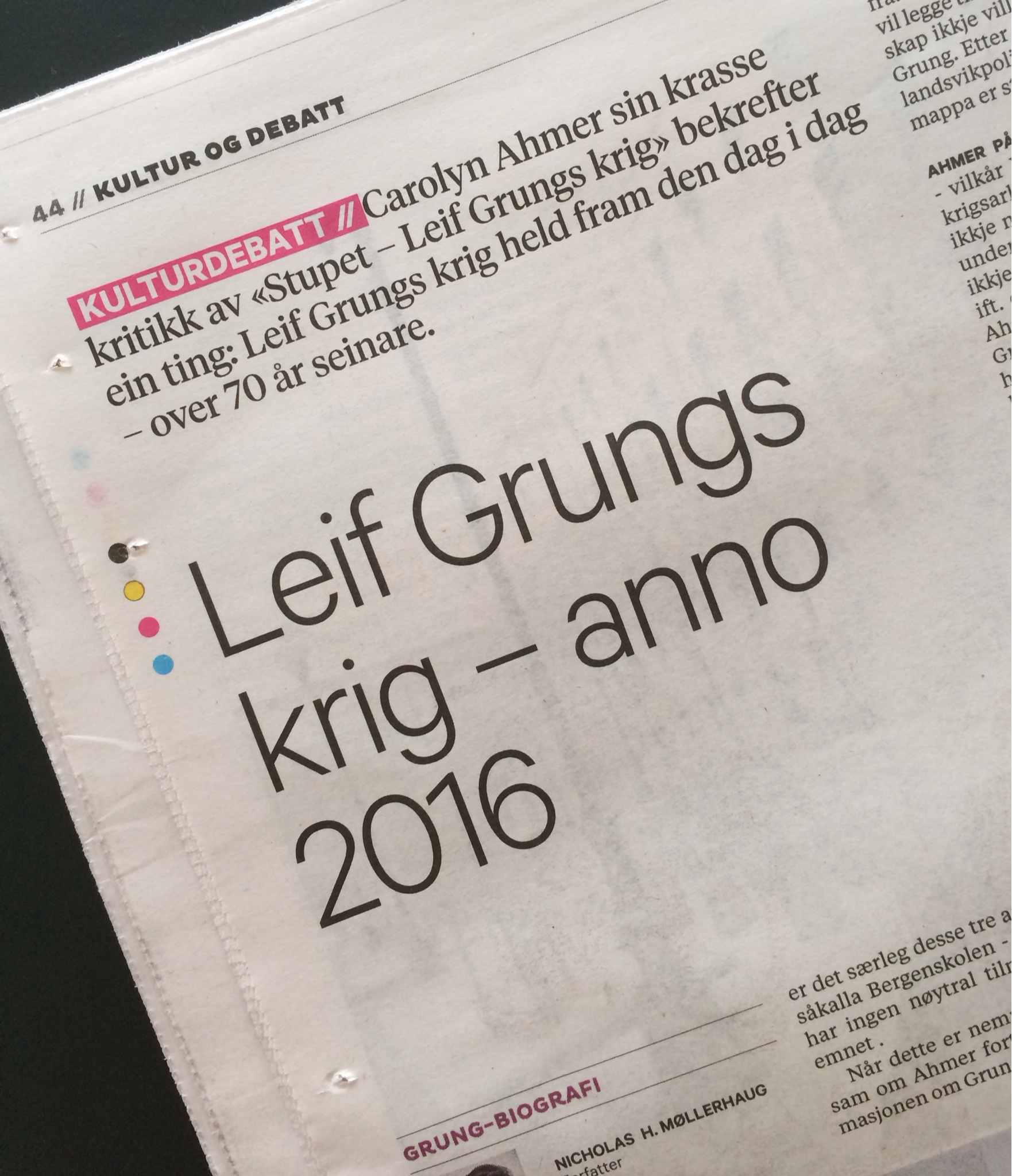 Leif Grungs krig – anno 2016